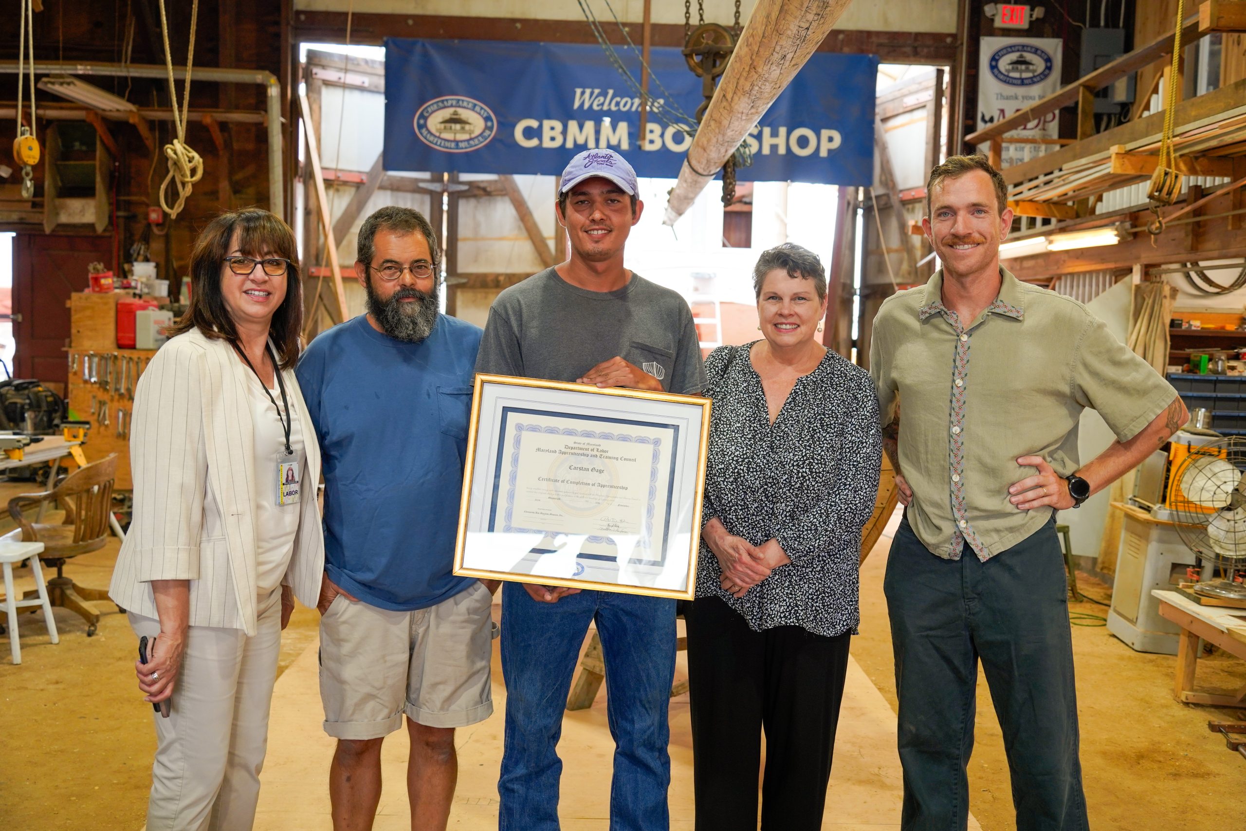 CBMM’s Shipyard celebrates graduation of Shipwright Apprentice Daniel ...